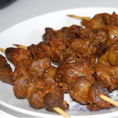 5 Sticks of gizzard suya – Saharan Kilishi